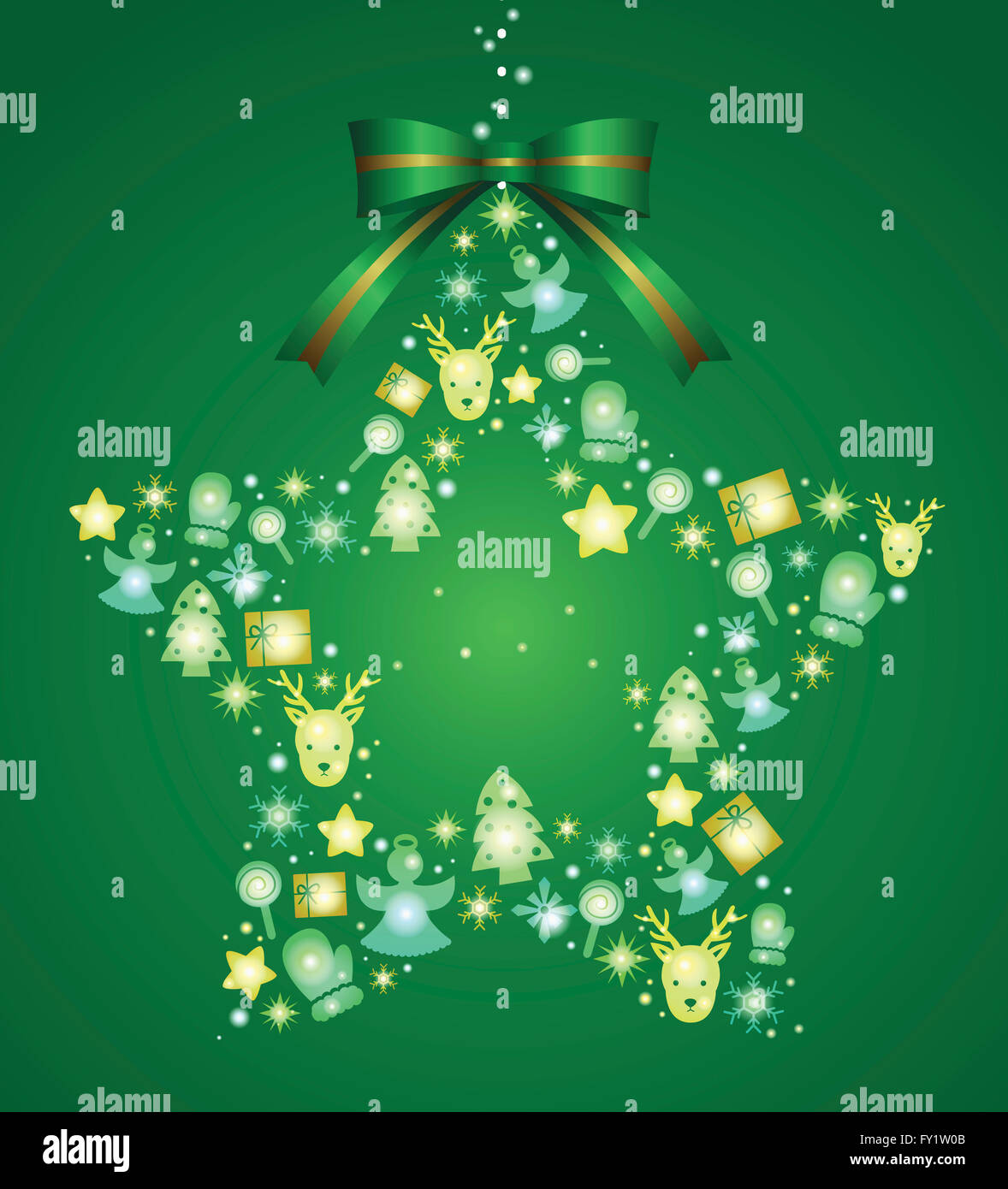Star shape frame representing Christmas Stock Photo - Alamy