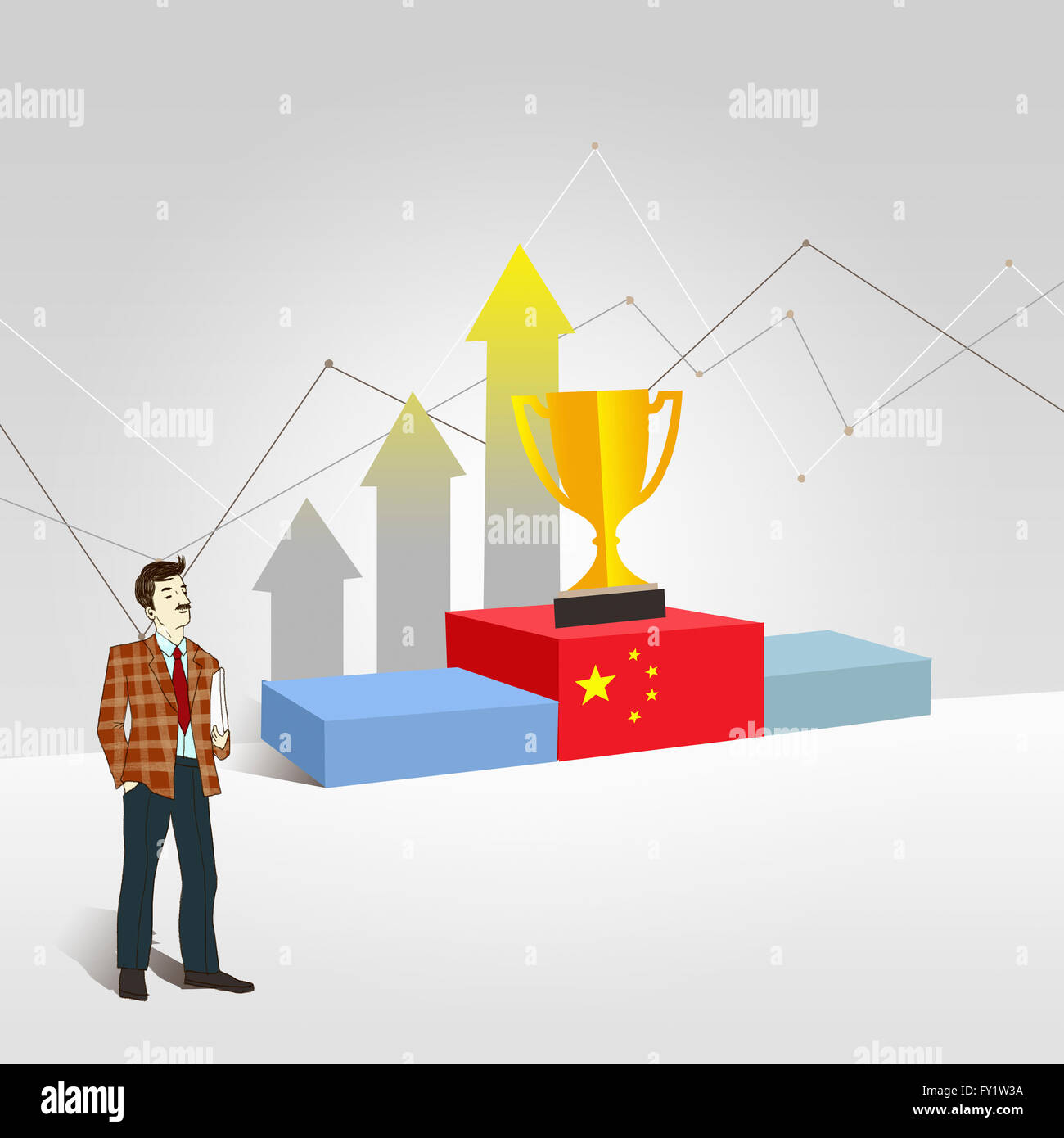 Illustration representing business development in China Stock Photo - Alamy