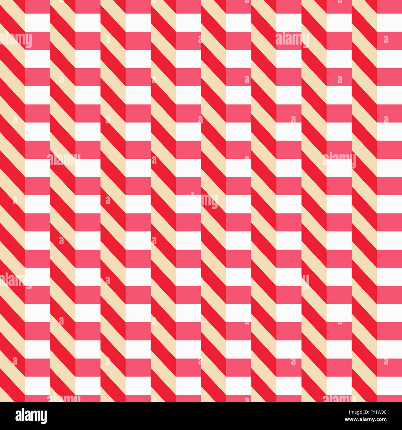 Geometrical pattern in red and white Stock Photo - Alamy