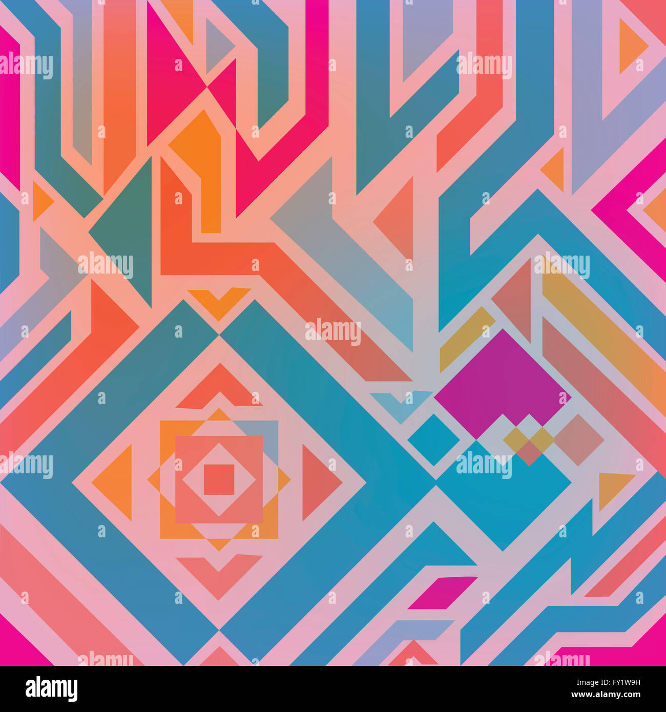 Geometrical pattern in colors Stock Photo - Alamy