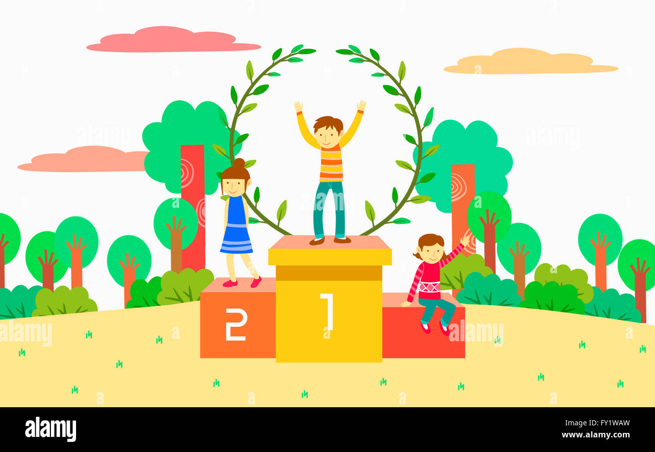 Illustration representing ranking Stock Photo - Alamy