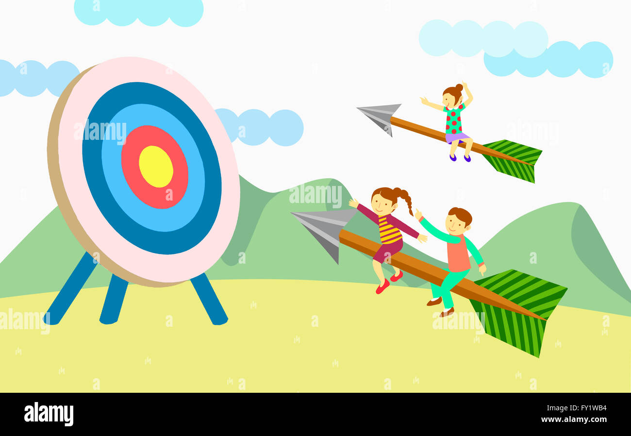 Illustration representing teamwork Stock Photo - Alamy