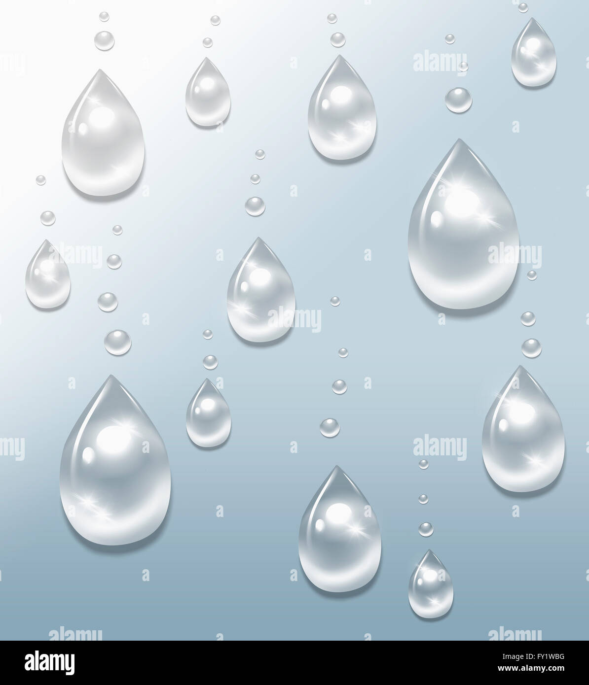 Various water drops in illustration Stock Photo - Alamy