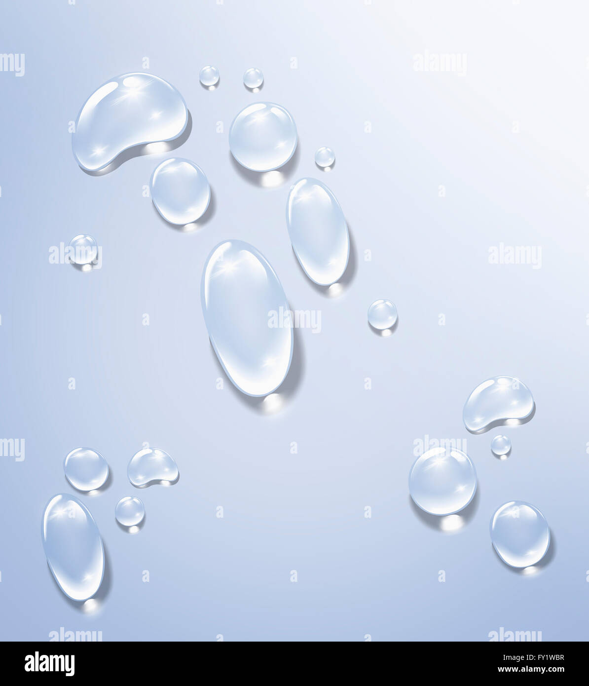 Various water drops in illustration Stock Photo - Alamy