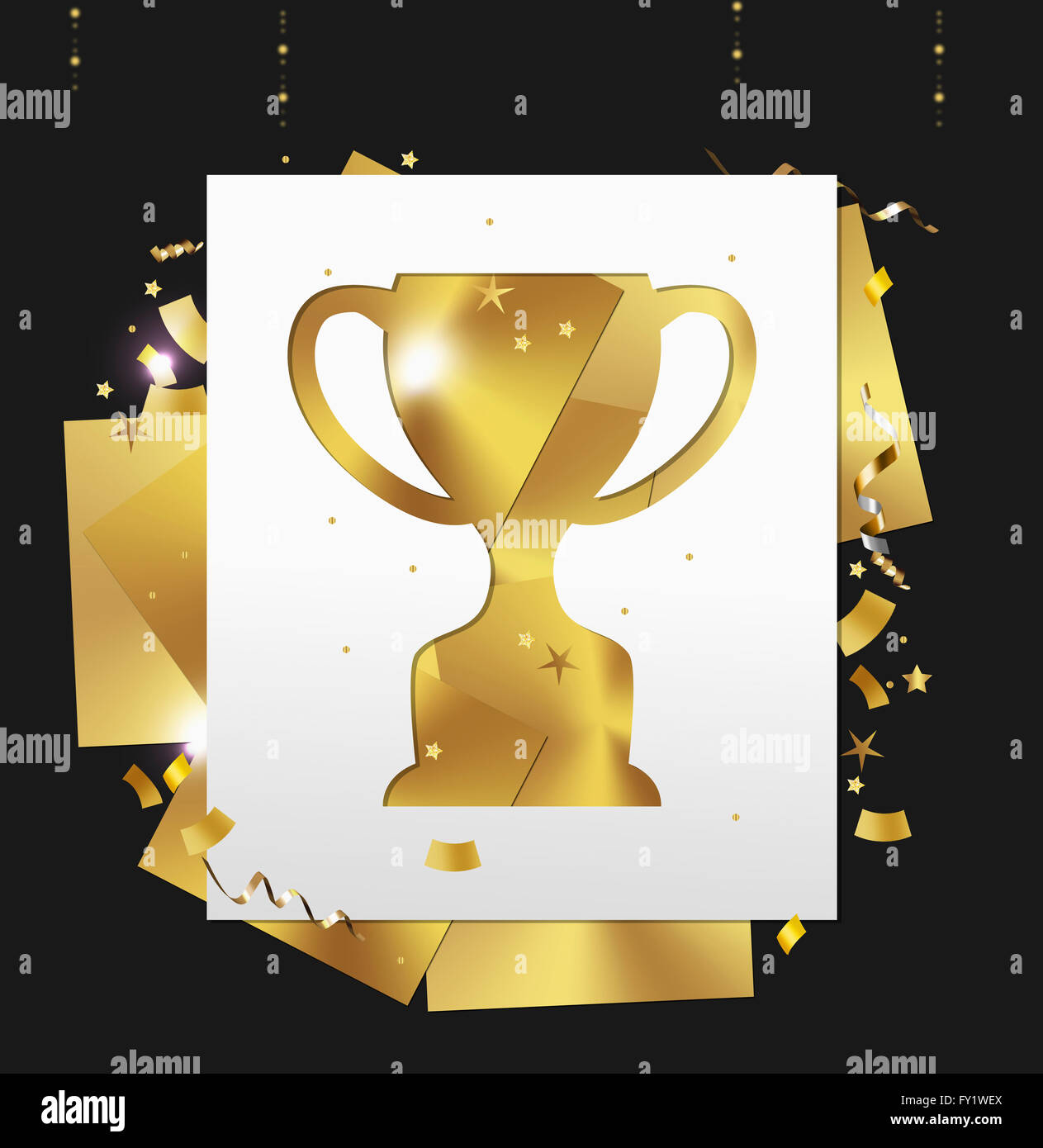 Trophy in gold Stock Photo - Alamy