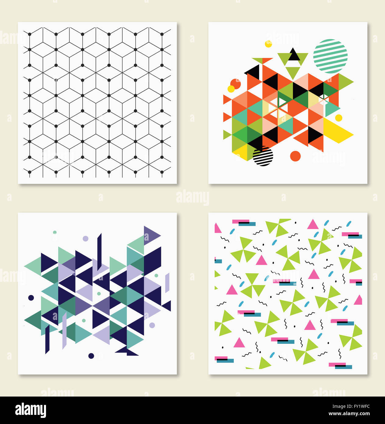 Various geometrical designs in illustration Stock Photo - Alamy