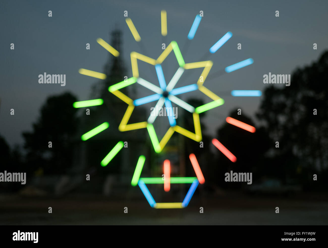 blurred light backgrounds in night light festival -Asia Thailand Stock ...