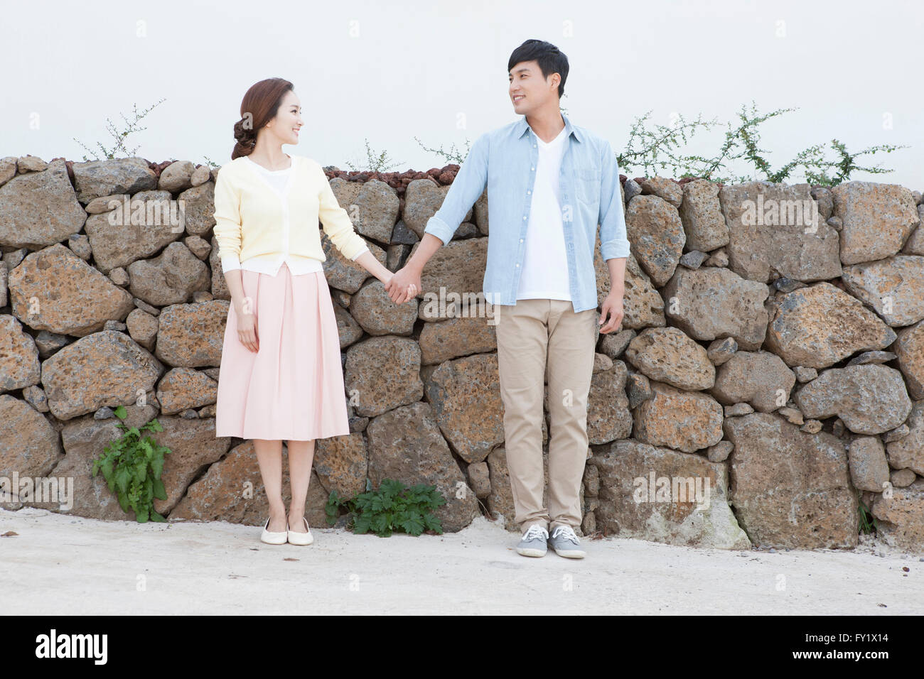 Hand smile in hand hi-res stock photography and images - Alamy