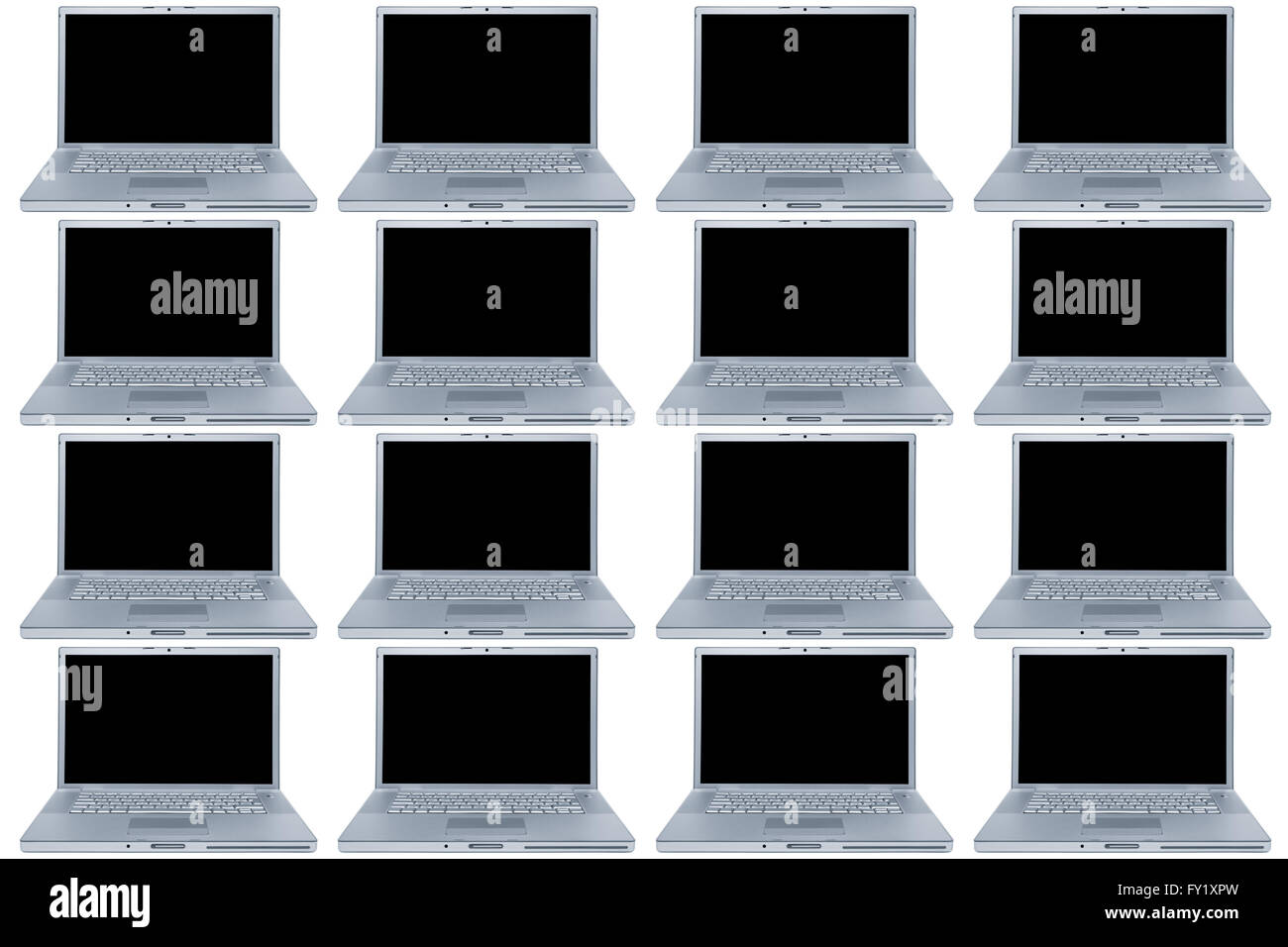 Modern and stylish laptops on a white background Stock Photo - Alamy