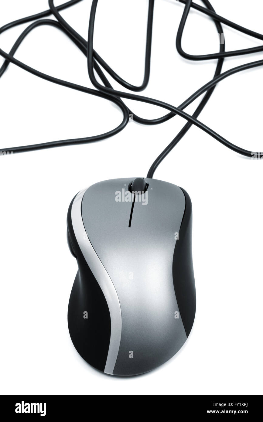 The mouse with a wheel on a white background Stock Photo - Alamy