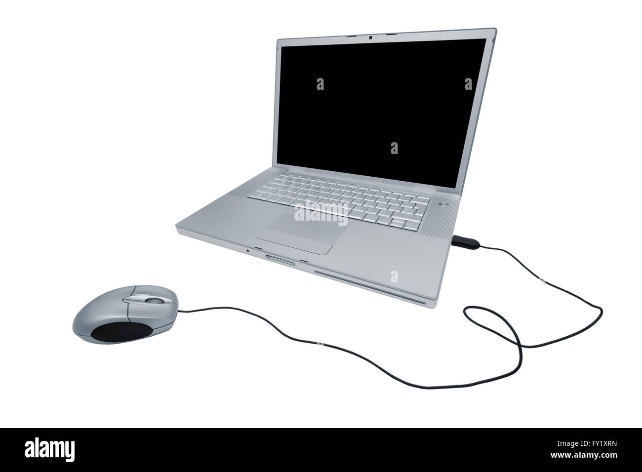 Modern and stylish laptop on a white background Stock Photo - Alamy