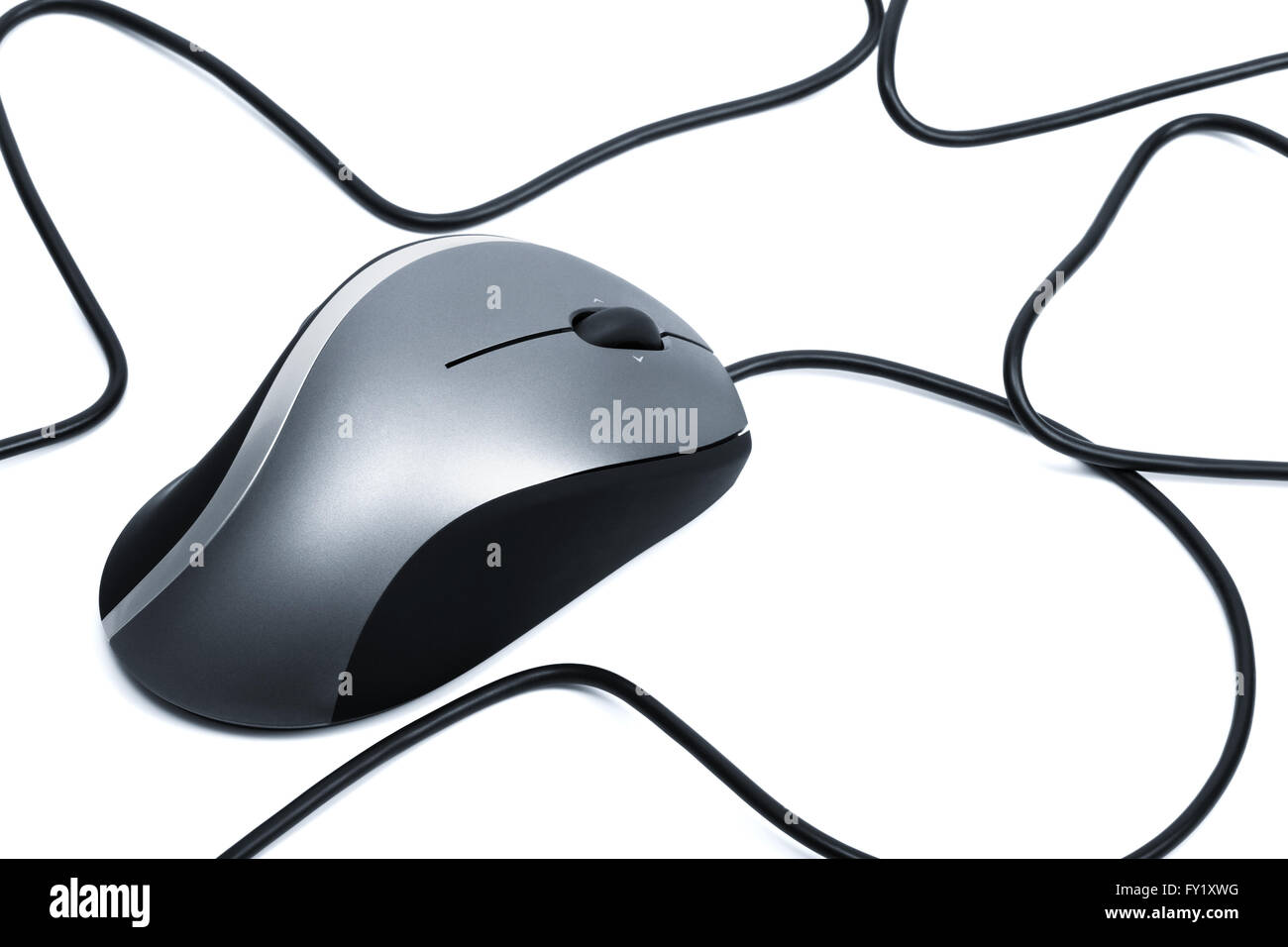 The mouse with a wheel on a white background Stock Photo - Alamy