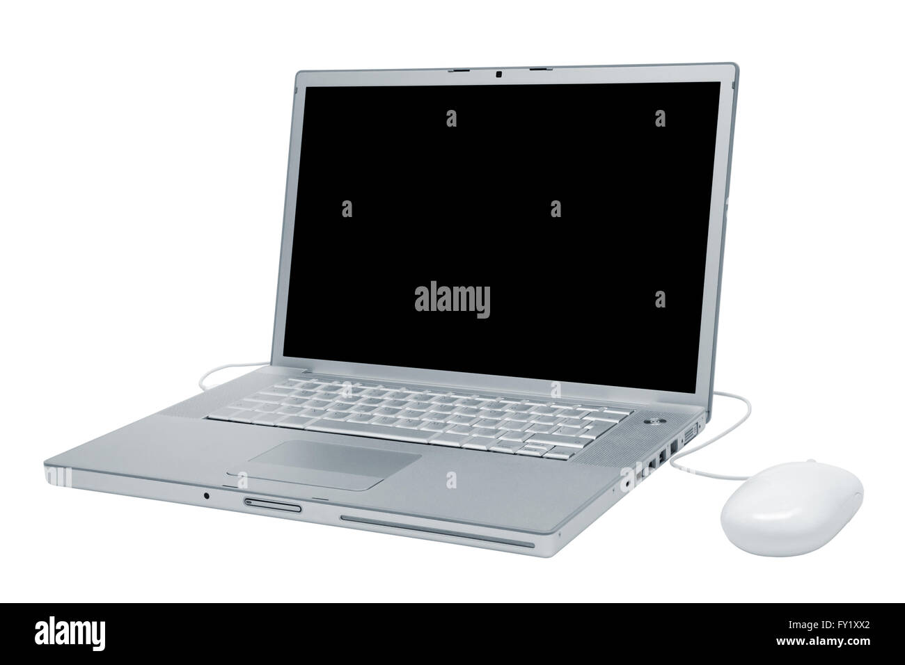 Modern and stylish laptop on a white background Stock Photo - Alamy