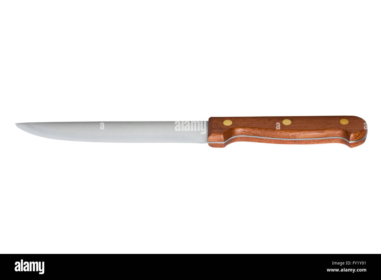 New kitchen knife on a white background Stock Photo - Alamy