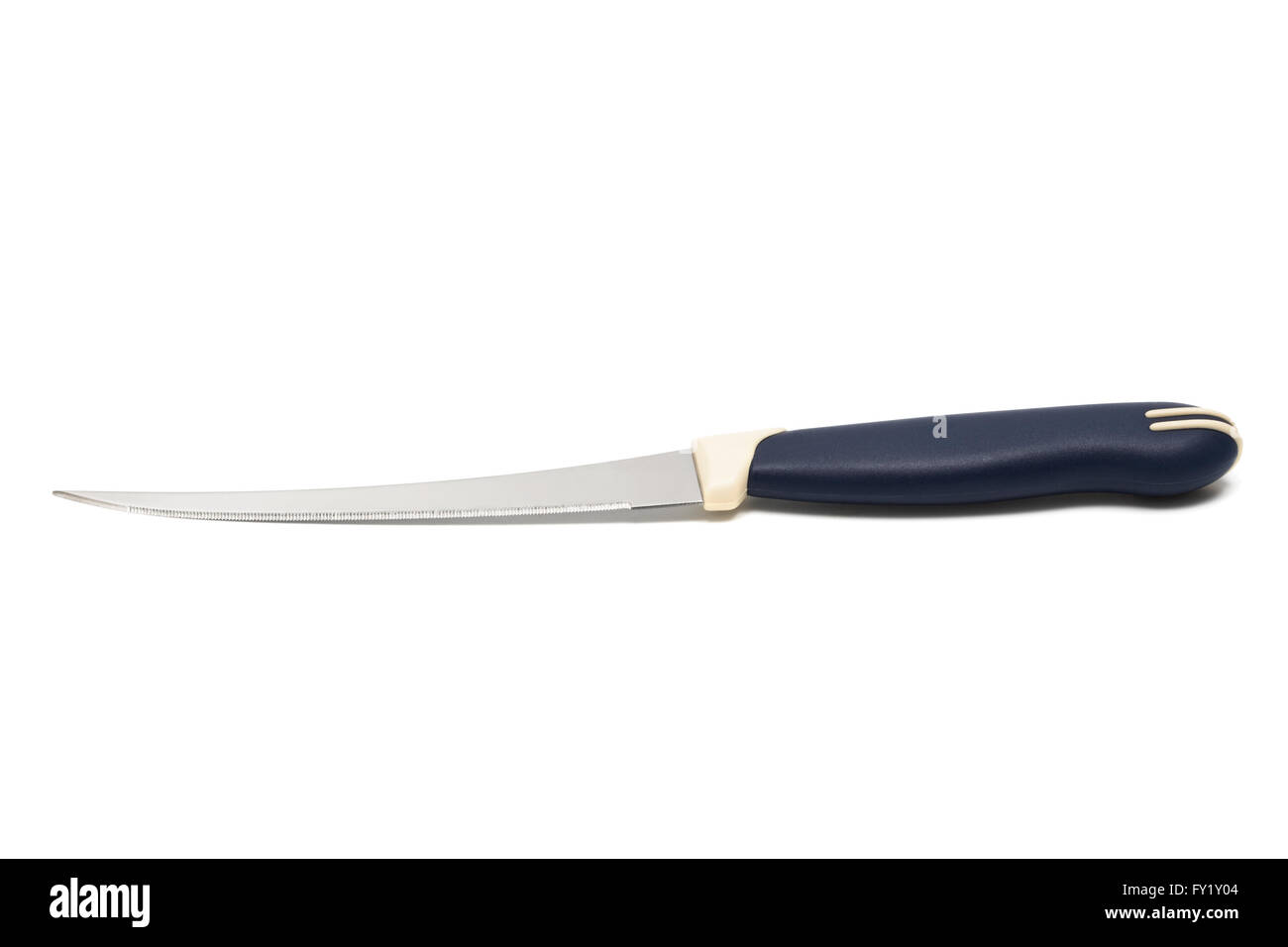 New kitchen knife on a white background Stock Photo - Alamy