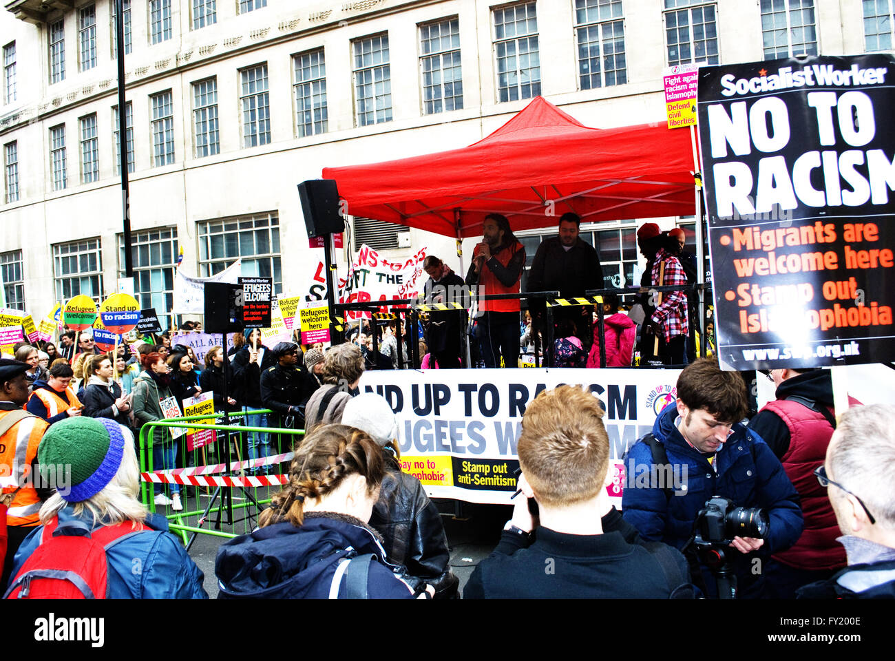 Thousands march down Regent Street towards Trafalgar Square during the ...