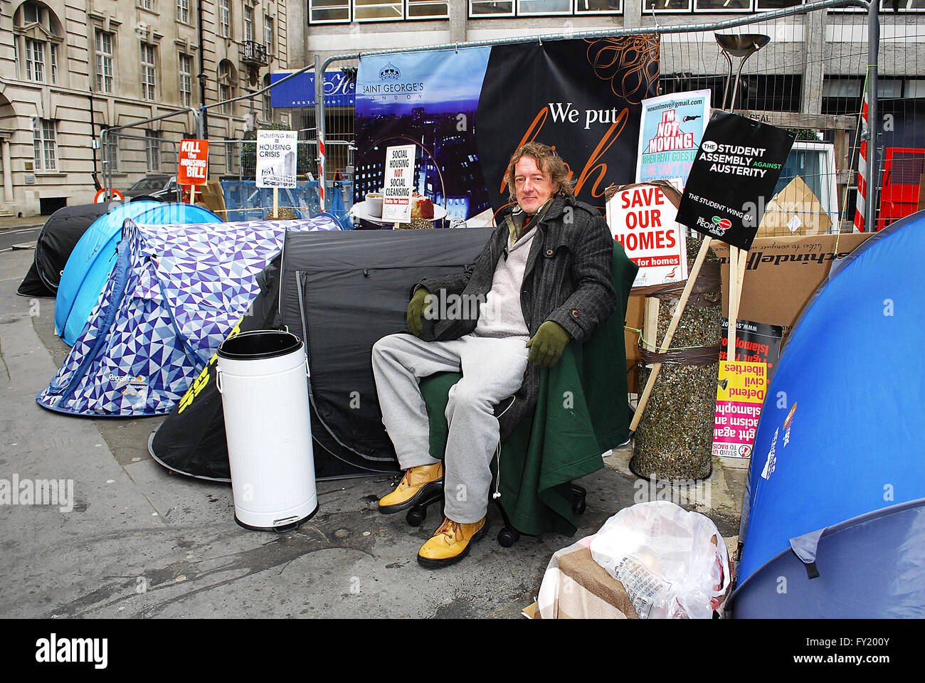 Thousands march down Regent Street towards Trafalgar Square during the ...