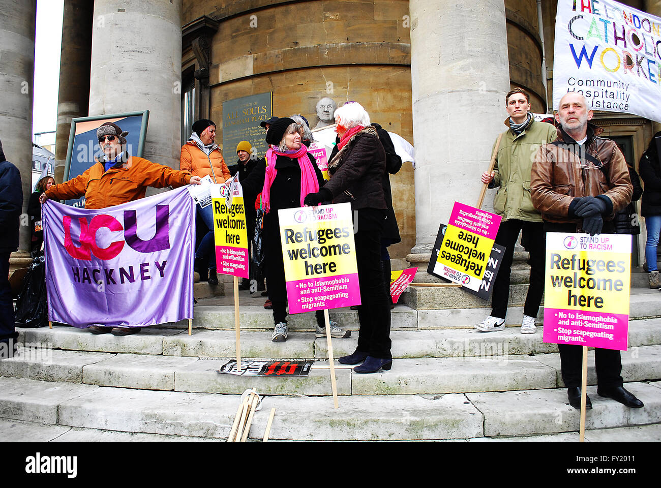 Thousands march down Regent Street towards Trafalgar Square during the ...