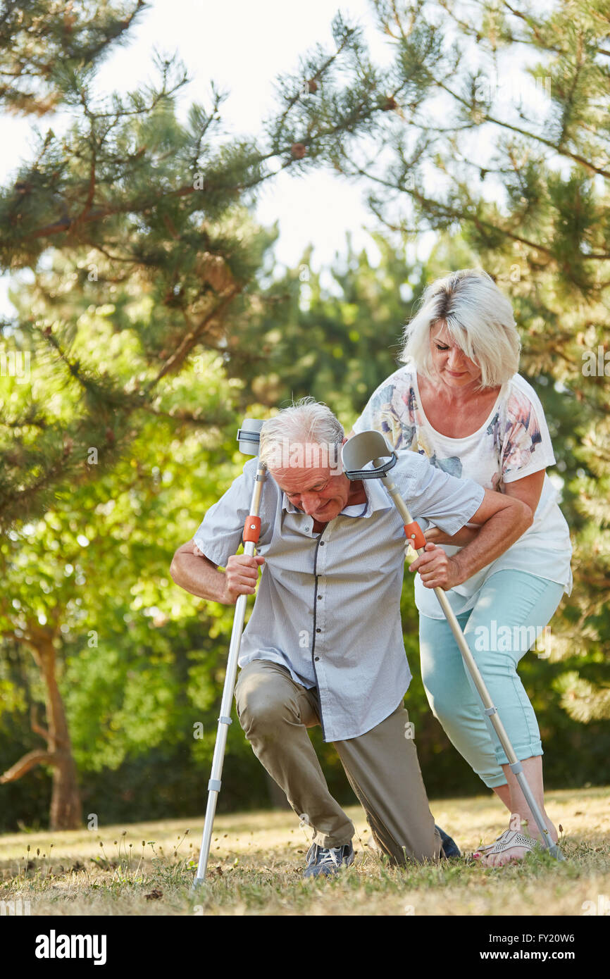 Woman help stand old hi-res stock photography and images - Alamy