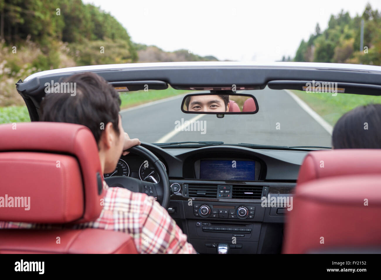 Rearview mirror car driving through hi-res stock photography and images ...