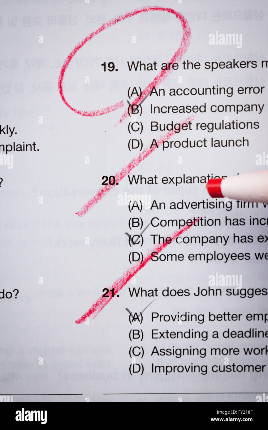 Wrong Answer On Test