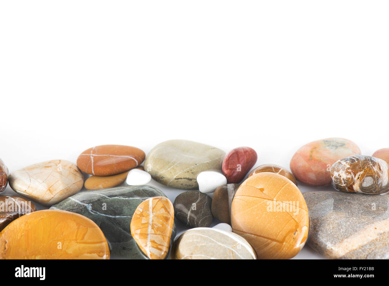 Stones isolated on white background Stock Photo - Alamy