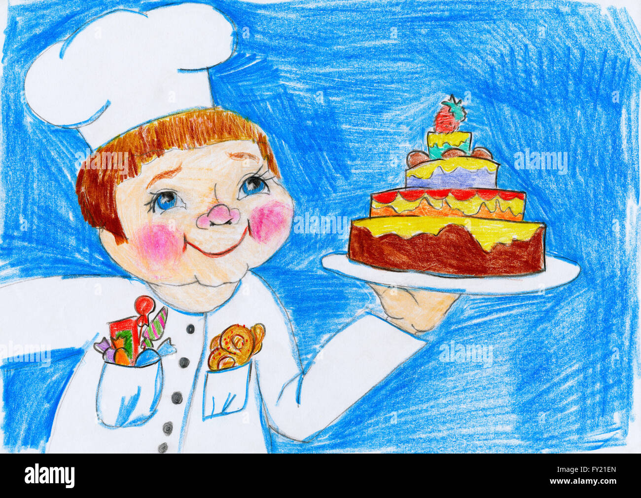 Chef Drawing For Kids
