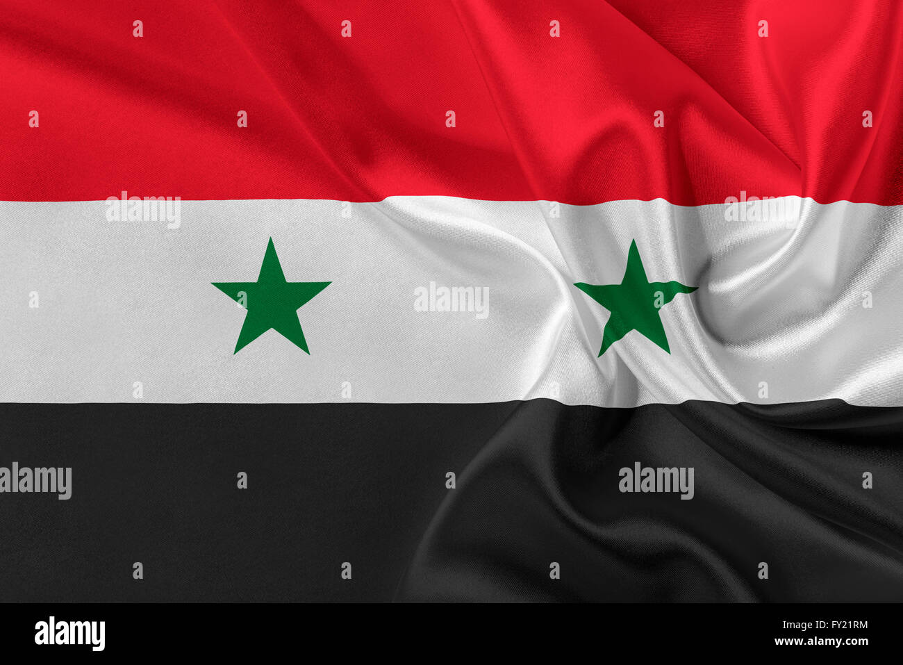 Wavy flag of syria hi-res stock photography and images - Alamy