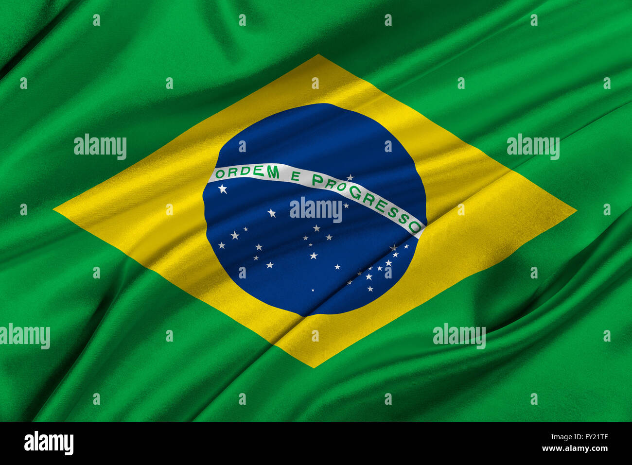 Wavy flag of brazil hi-res stock photography and images - Alamy