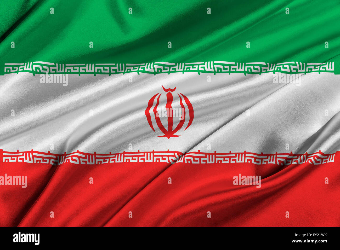 National flag iran in wind hi-res stock photography and images - Alamy