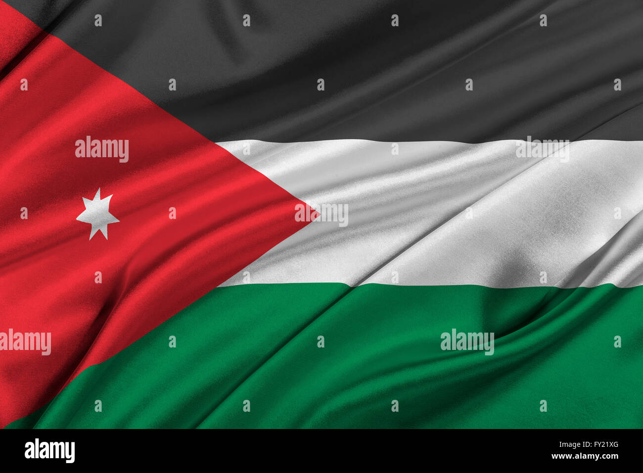 Kingdom jordan waving flag hi-res stock photography and images - Alamy