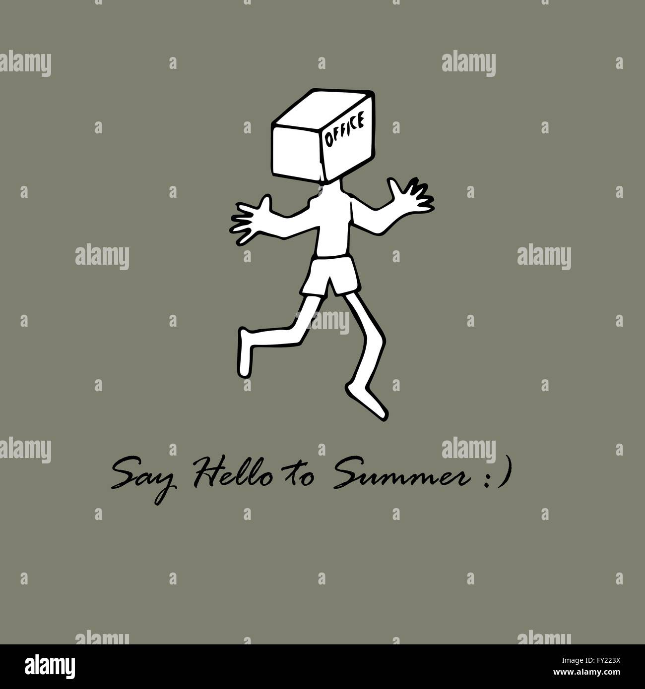 Hello summer text banner Stock Vector Images - Alamy