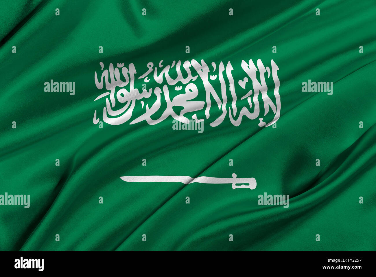 Flag of saudi arabia waving hi-res stock photography and images - Alamy