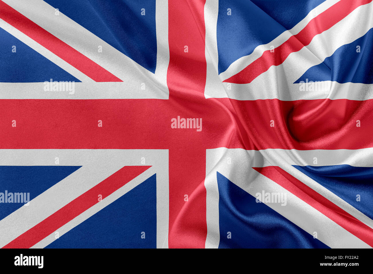 Flag of Great Britan waving in the wind Stock Photo - Alamy