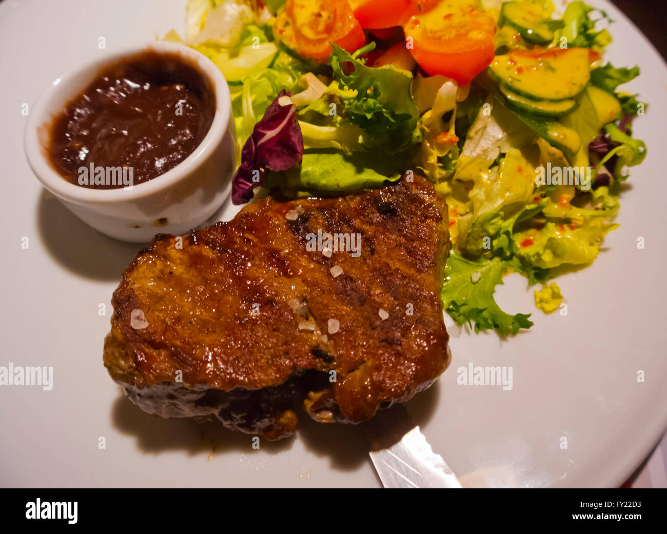 Uruguayan Hereford steak, Sphinx restaurant, Gdansk, Pomerania, Poland ...