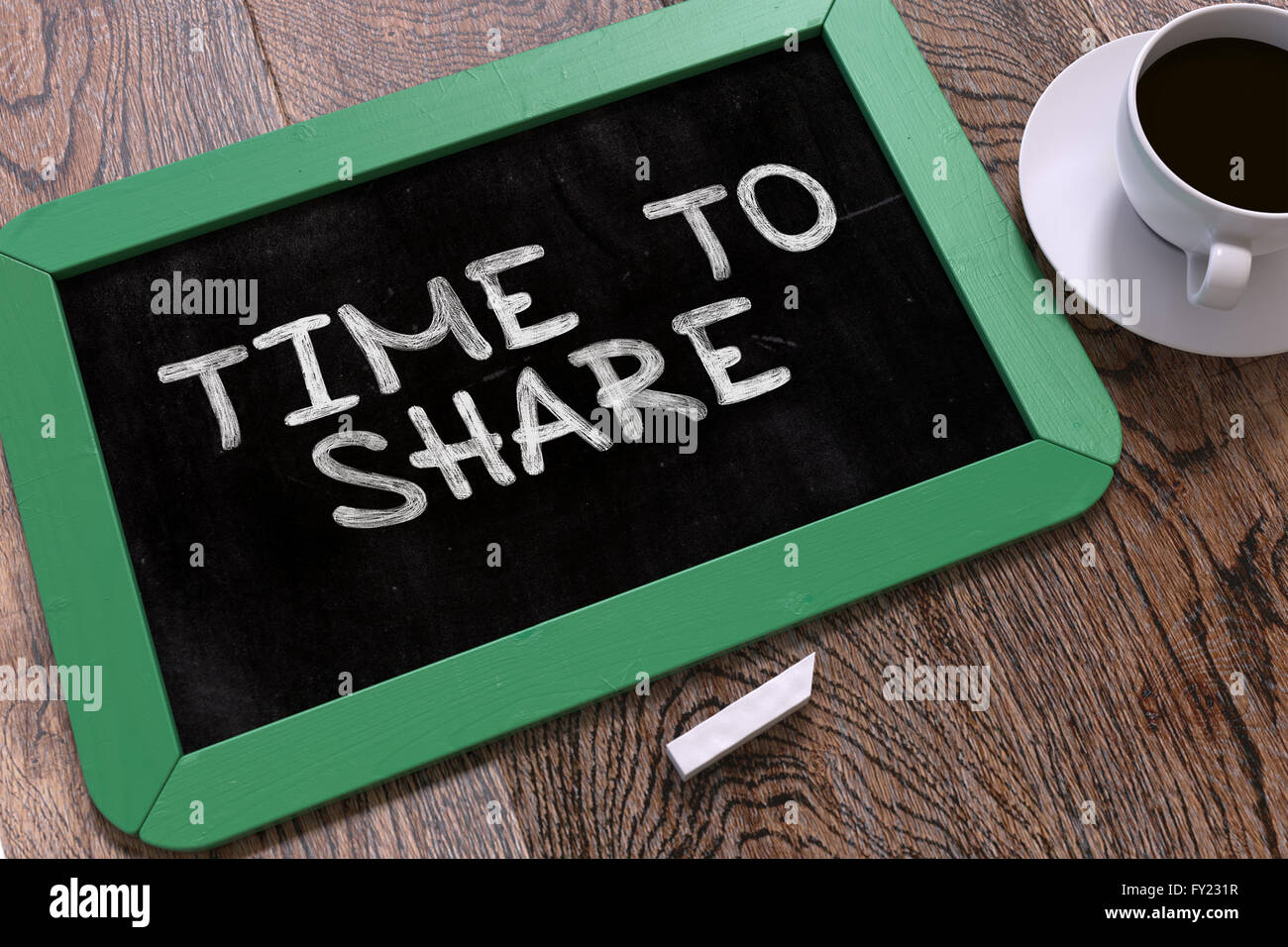 Time to Share Handwritten on Chalkboard Stock Photo - Alamy