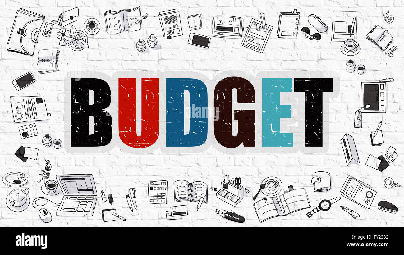 Budget in Multicolor. Doodle Design Stock Photo - Alamy