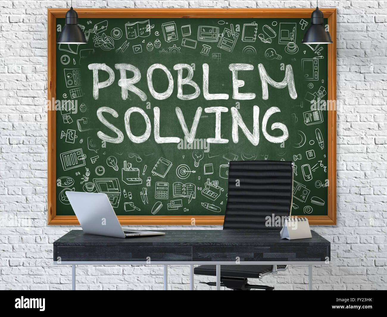 Problem solving concept doodle icons hi-res stock photography and ...