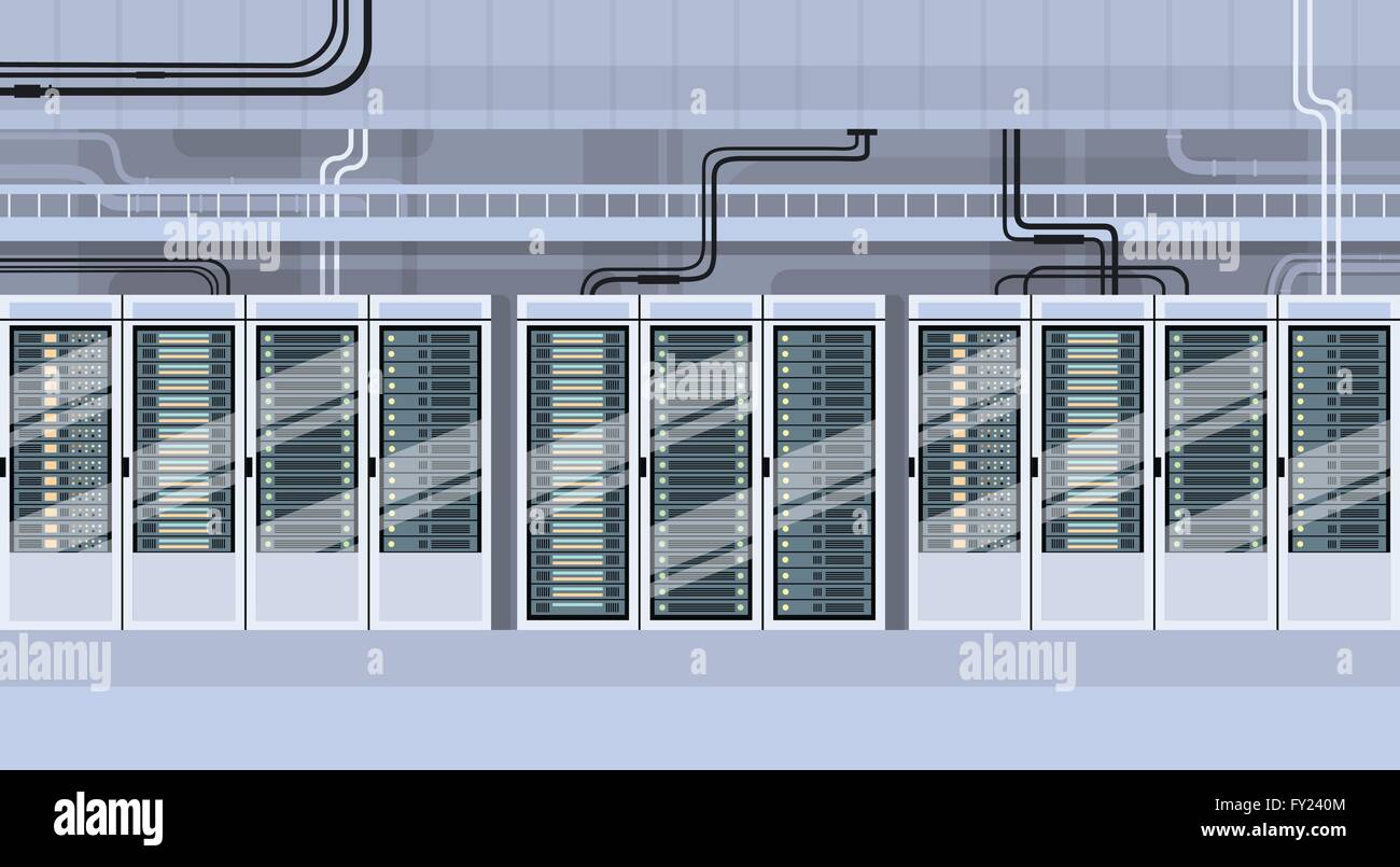 Data Center Technical Room Hosting Server Database Stock Vector Image & Art - Alamy