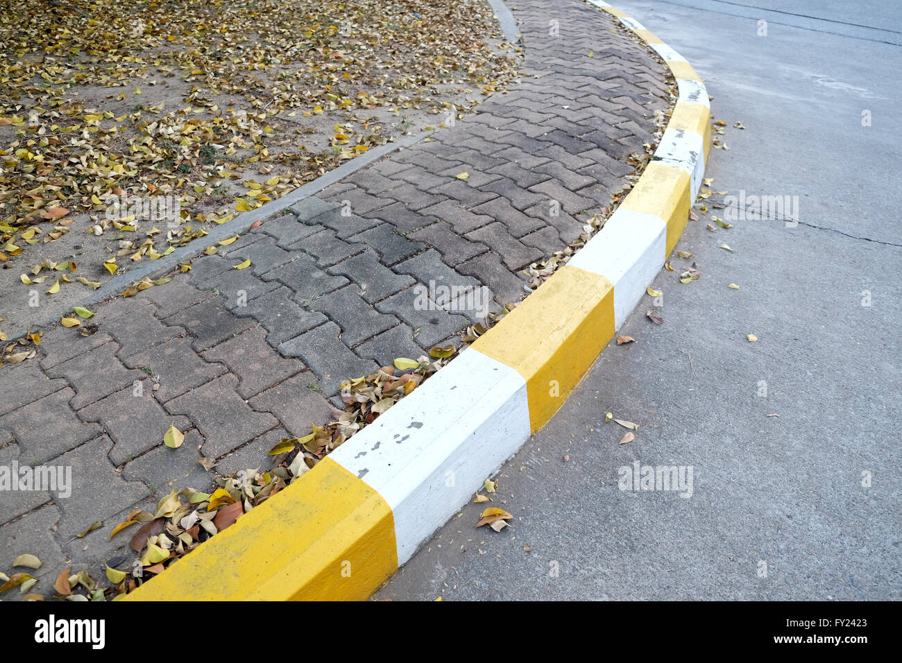 footpath pavement sidewalk with traffic sign Stock Photo - Alamy