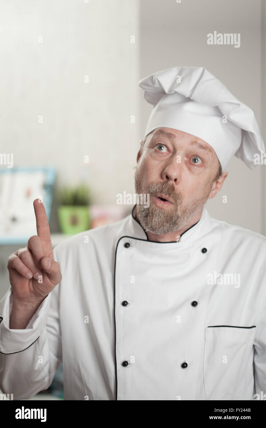 Male cook in white hi-res stock photography and images - Alamy