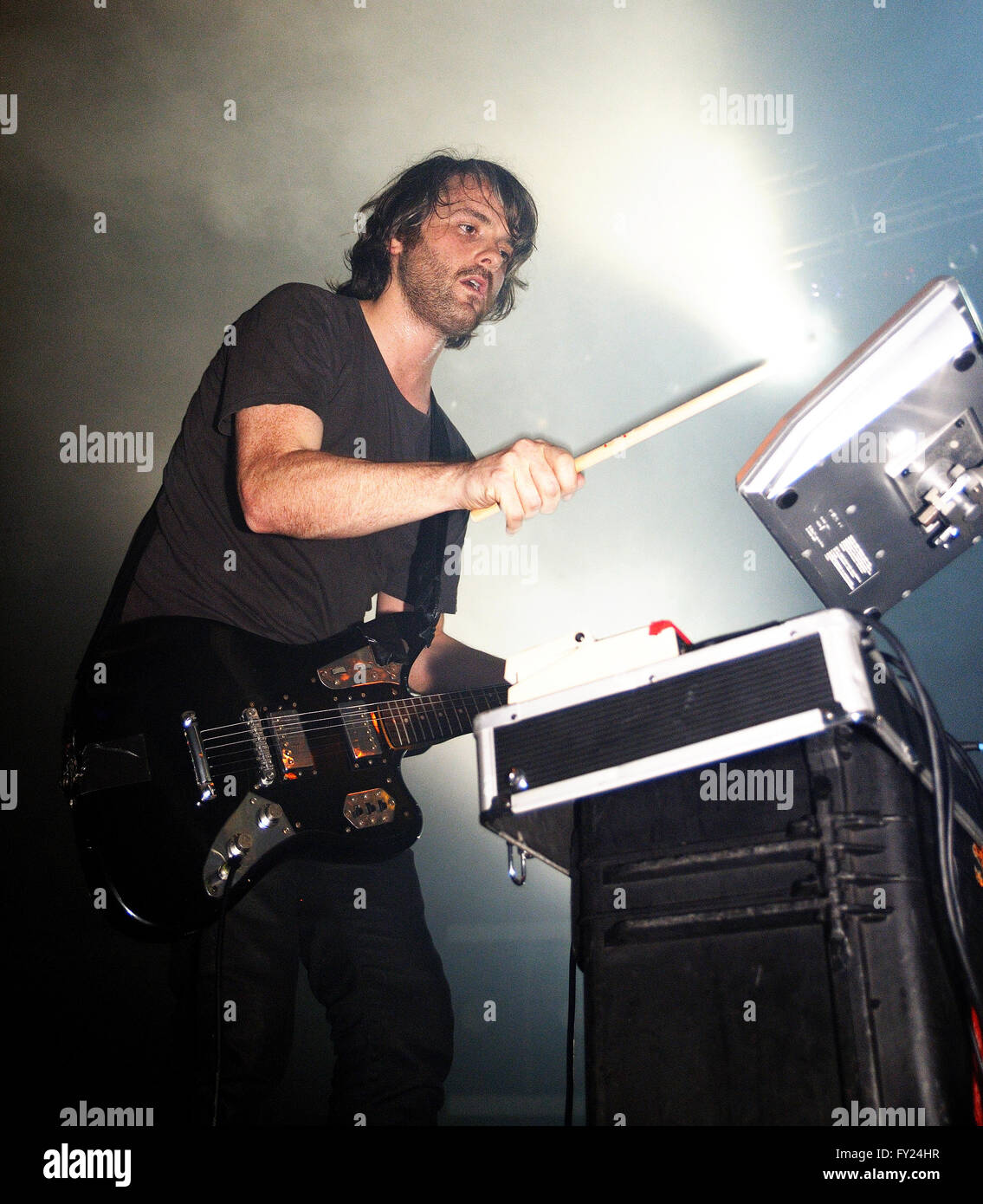 BARCELONA - SEP 2: Midnight Juggernauts (band) performs at Razzmatazz ...