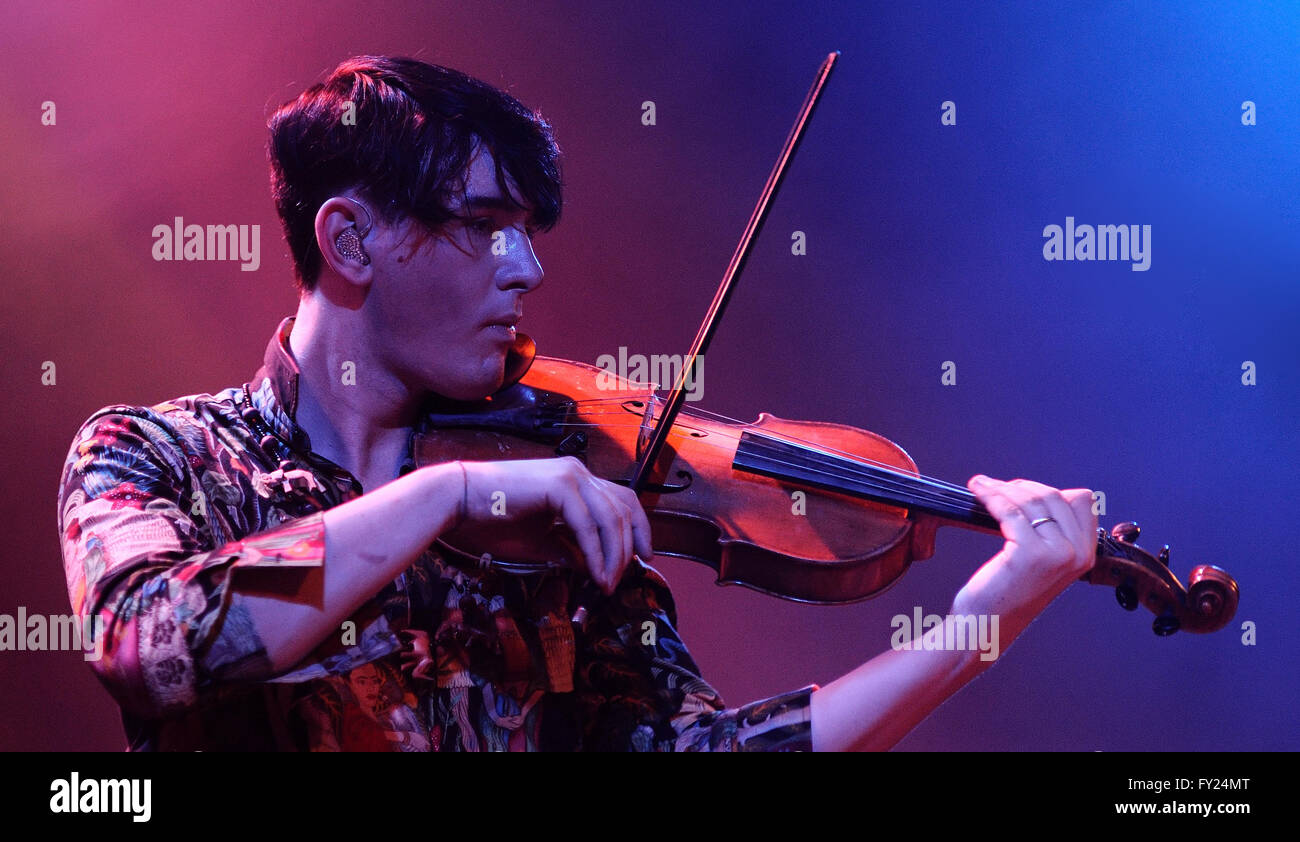 BARCELONA - OCT 14: Patrick Wolf (singer and violin player) performs at ...