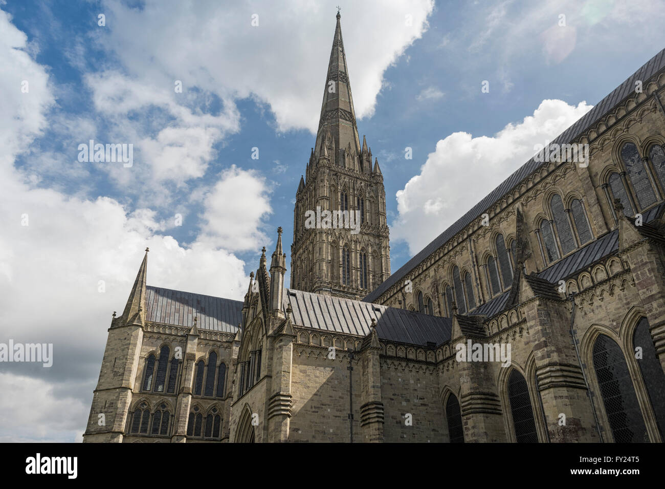 Exterior of Salisbury Cathedral in Wiltshire UK Stock Photo - Alamy