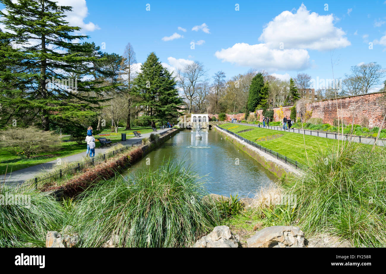 Overlooking Canal Gardens in Roundhay Park, Leeds, West Yorkshire, UK ...