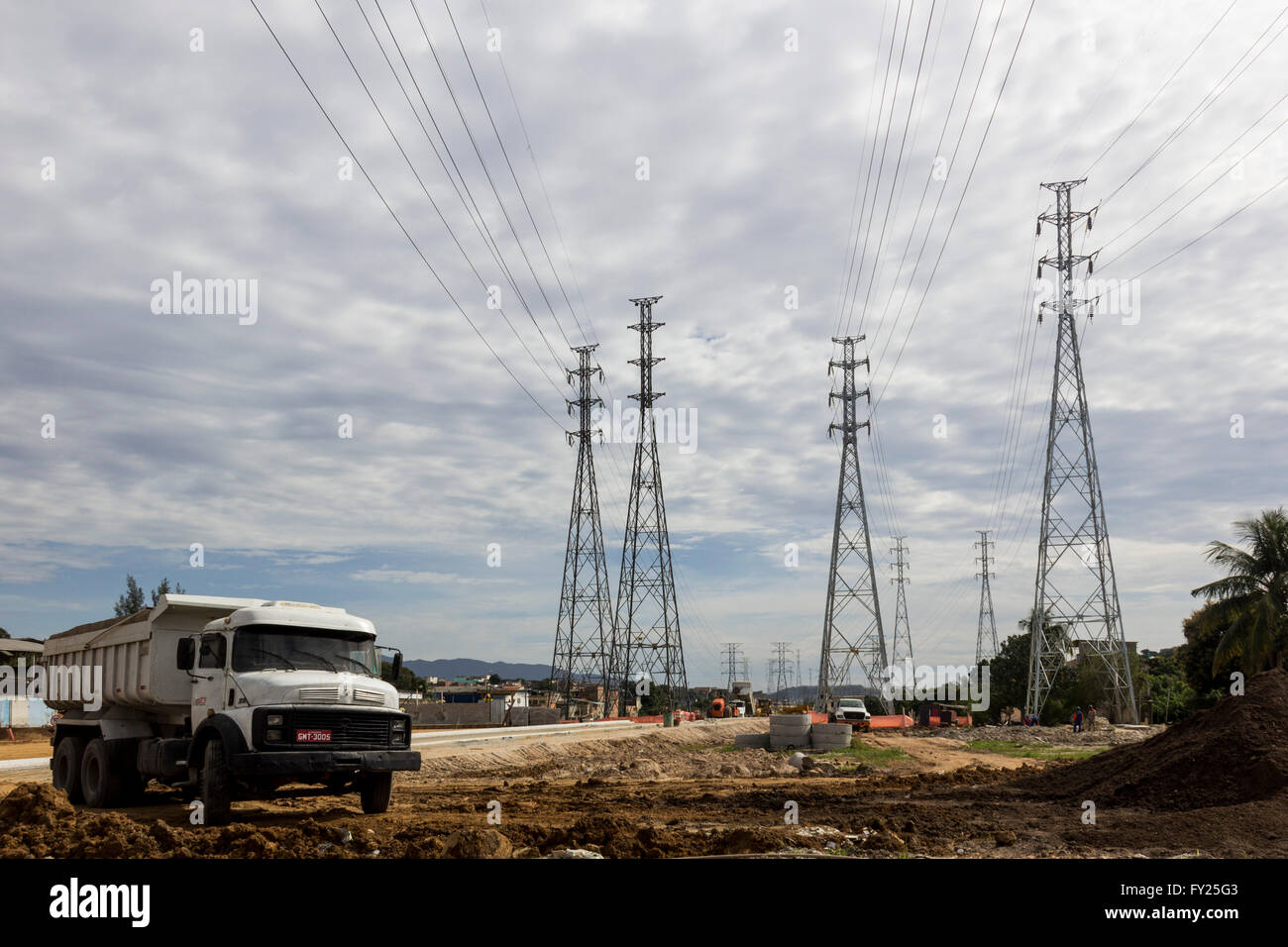 Rio de Janeiro, Brazil: View of infrastructure works in the suburbs of ...