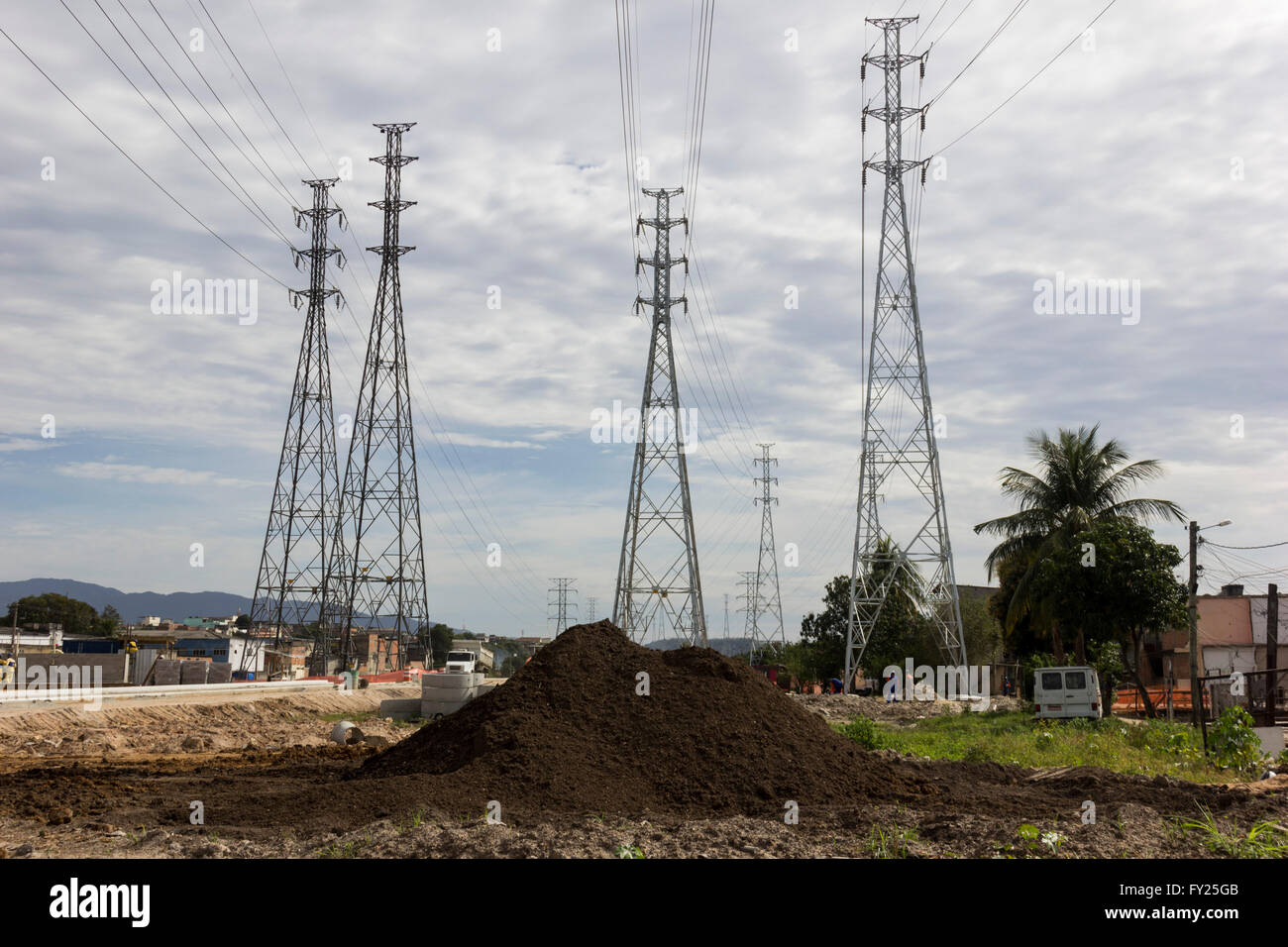 Rio de Janeiro, Brazil: View of infrastructure works in the suburbs of ...