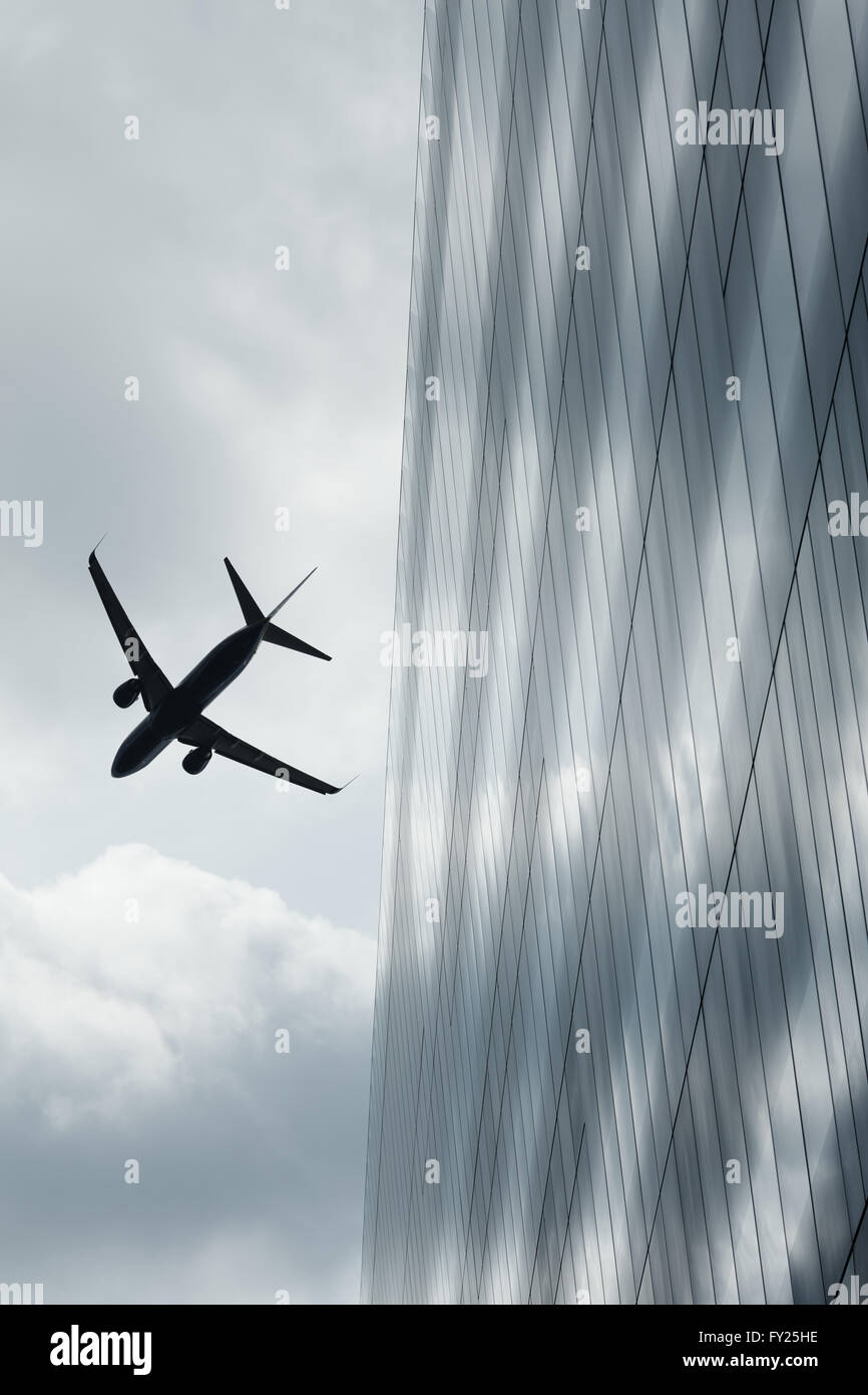 Aircraft Flying Over Building High Resolution Stock Photography and ...