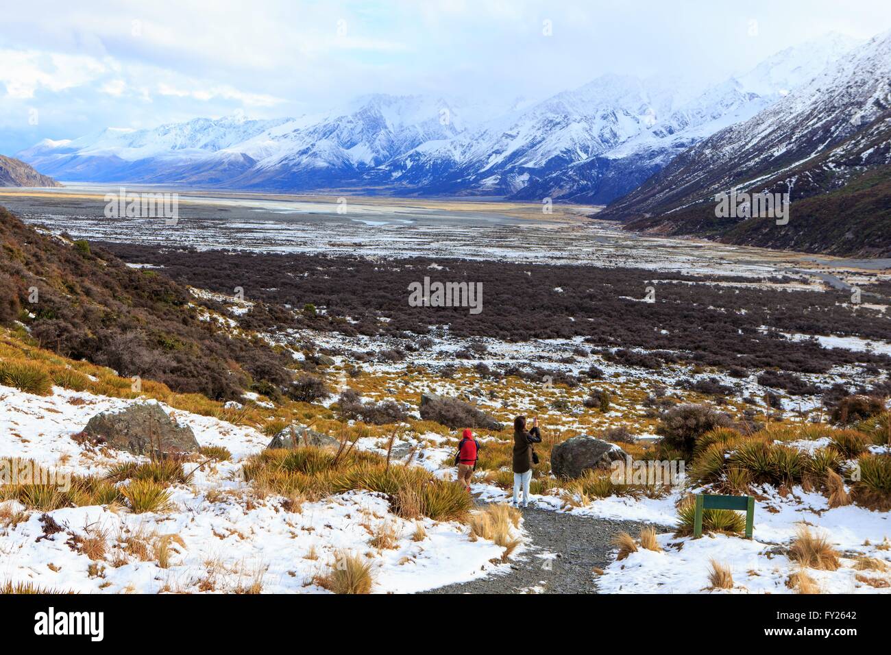 The spectacular scenery of the Kea Point Track, which leads to the ...