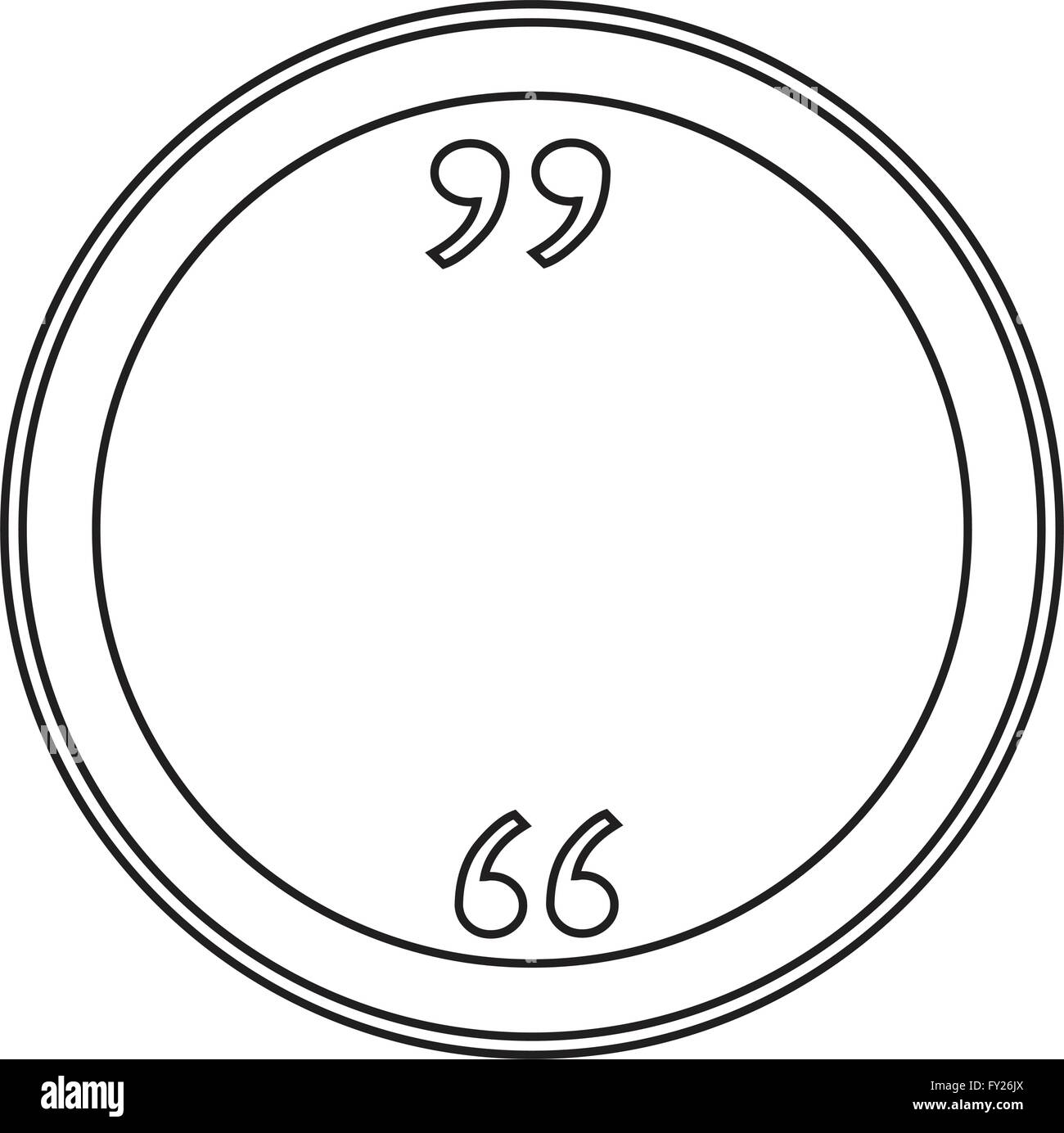Quotation Mark Speech Bubble sign icon Illustration design Stock Vector ...